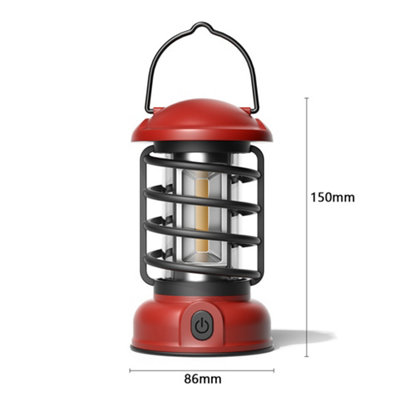 Red Outdoor Camping Tent Light Vintage Rechargeable Carrying Lights