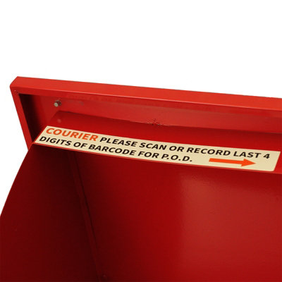 Red Parcel Post Box Lockable Wall Mounted Secure Large Outdoor Letter ...