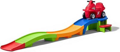 Red Push Car with Up & Down Roller Coaster Track, Indoor/Outdoor, Ages 2-5
