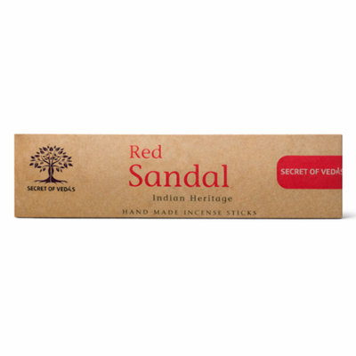 Red Sandal Incense Sticks 20g Pure Organic Chandan Hand Rolled Long ...
