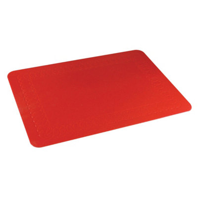 Red Silicone Rubber Anti Slip Table Mat - 355 x 255mm - Dishwasher Safe ...