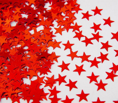 Red Star Confetti Red 14g Table Scatter Birthday Party Decorations