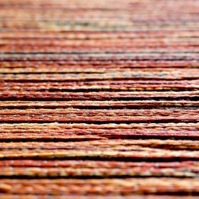 Buy Red Striped Outdoor Rug, Striped Stain-Resistant Rug For Patio ...