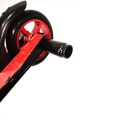 RED STUNT SCOOTER KIDS ADULTS FIXED BAR PRO PUSH KICK 360 DEGREE WHEEL ...