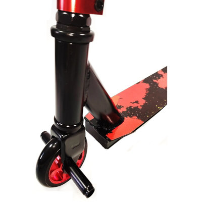 Red Stunt Scooter Kids Adults Fixed Bar Pro Push Kick 360 Degree Wheel ...