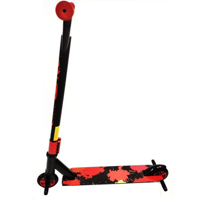 RED STUNT SCOOTER KIDS ADULTS FIXED BAR PRO PUSH KICK 360 DEGREE WHEEL ...