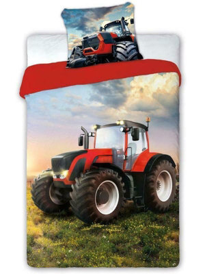 Red Tractor Single 100% Cotton Duvet Cover Set - European Size at B&Q