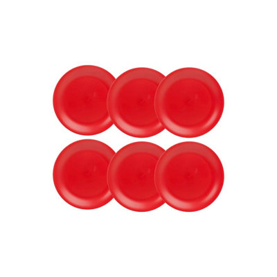 Red - Unbreakable Reusable Plastic Dinner Plates