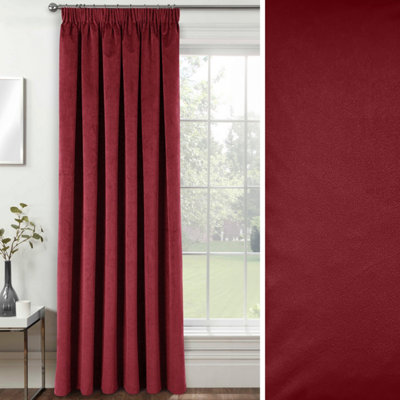 Red Velvet, Supersoft, 100% Blackout, Thermal (SINGLE) Door Curtain ...