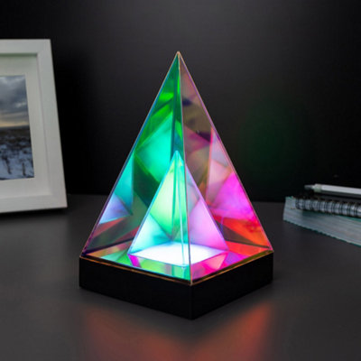 RED5 Holographic Pyramid Lamp with Black Base