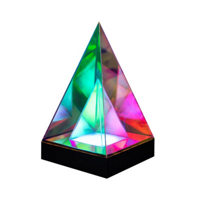RED5 Holographic Pyramid Lamp with Black Base