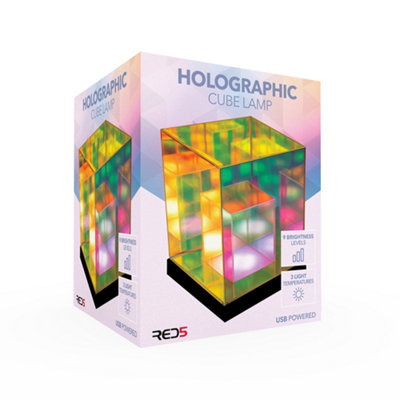 RED5 Holographic Square Lamp with Black Base