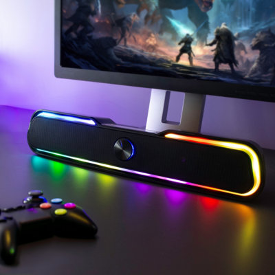 RED5 Light Up Multi-Coloured Gaming Soundbar Speaker