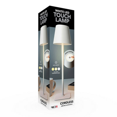 RED5 White LED Cordless Touch Lamp