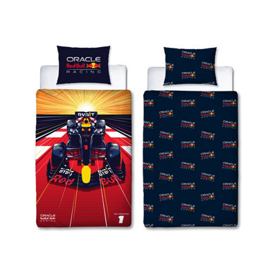 Redbull Racing Single Polycotton Duvet Cover and Pillowcase Set