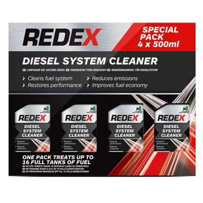 Redex Diesel System Cleaner 500ml 4 Pack Fuel Additive Reduces ...