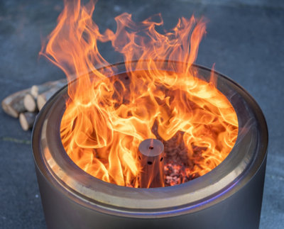 RedFire Volcano Pellet Fire Pit Extra Large Size - Stainless Steel - 49 ...