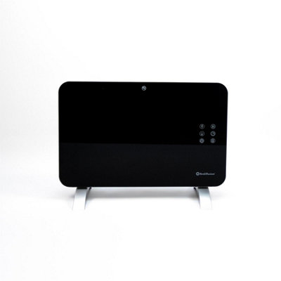 Rediffusion Smart Glass Panel Heater 1000W Black | DIY at B&Q