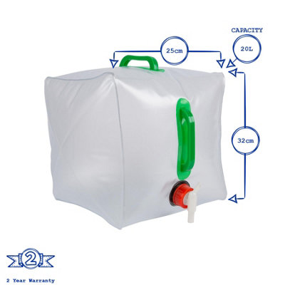 Redwood Collapsible Water Carrier - 20L - White