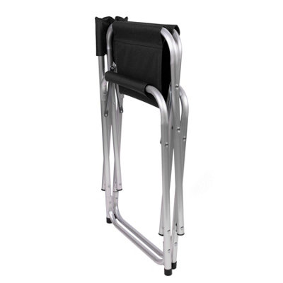 Redwood Folding Aluminium Directors Chair - Black