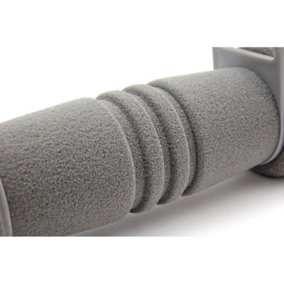 Reebok Softgrip Adjustable Dumbbell Pair, 2 kg, Foam Grip, Grey/Blue