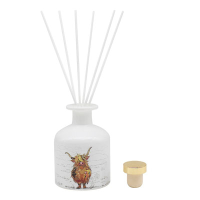 Reed Diffuser Cashmere & Silk Bug Art Hamish Highland Cow Fragrance ...