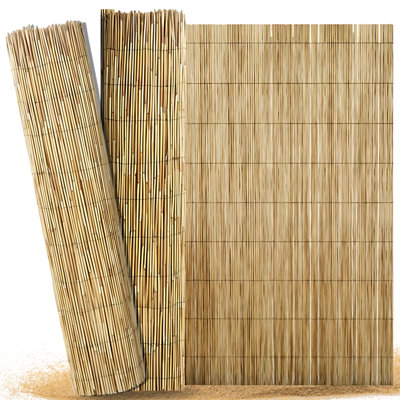 Reed Fence Privacy Screening Roll H 1M x L 4M Natural Garden Outdoor ...