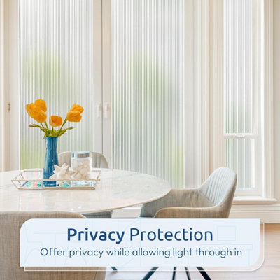 Reeded Glass Window Film Glass Windows, Decorative Removable Window ...