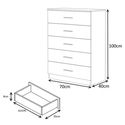 Reflect 2 Door Corner Wardrobe, 5 Drawer Chest, 2 Drawer Bedside & Desk ...