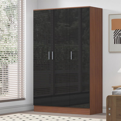 Black gloss corner wardrobe store
