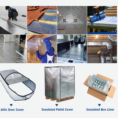 Reflective Insulation Roll Foam Core Radiant Barrier 8.4m L x 0.6m W