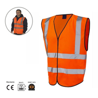 Reflective Large Warning Triangle Sign and Safety Orange Vest ...