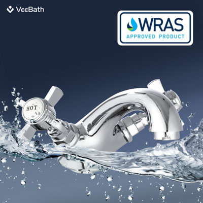 Regency Traditional Mono Basin Mixer Tap with Waste - Chrome