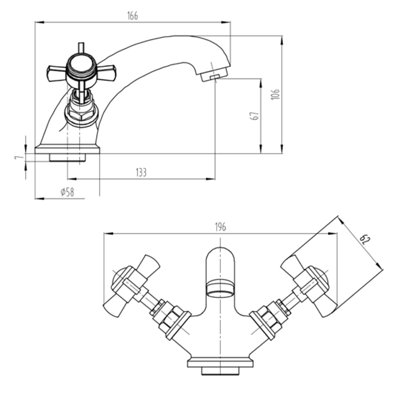 Regency Traditional Mono Basin Mixer Tap with Waste - Chrome