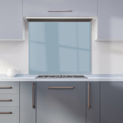 Regent Grey Premium Glass Kitchen Splashback W700mm x H750mm