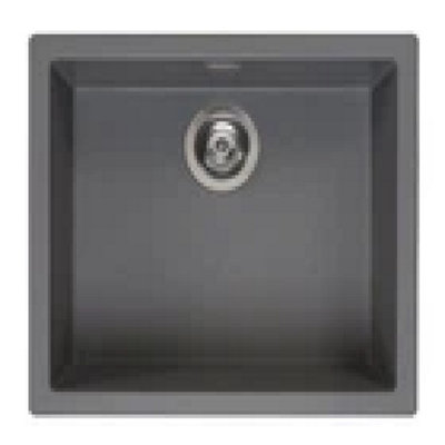 Reginox Amsterdam 40 Integrated Single Bowl Granite Kitchen Sink Grey ...