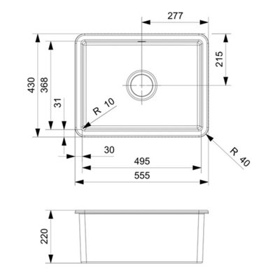 Reginox Mataro II White Ceramic Undermount Single Bowl Kitchen Sink ...