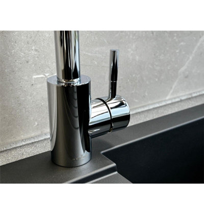 Reginox Salina Chrome Deck Mounted Kitchen Mixer Tap with Square Swivel ...