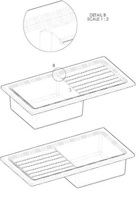 Reginox Traditional Kitchen Sink Single Bowl Reversible Drainer Waste ...
