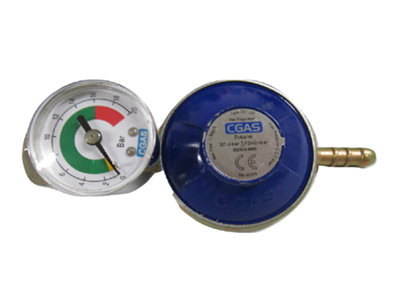 Regular Gas Regulator with Gauge 30mbar (Screw On G8 Nut Calor N Indoor ...