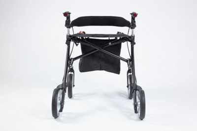 Rehasense Space CF Carbon Rollator - Large 4 Wheeled Outdoor Walker ...