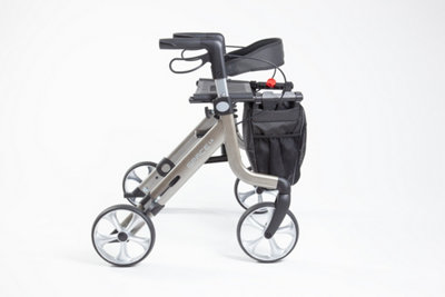 Rehasense Space LX Rollator Large Champagne 4 Wheeled Rollator with Bag ...