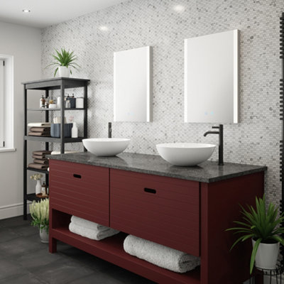 Reims Tunable LED Mirror - 500 x 700 x 41mm IP44 Rated Diffused Border ...