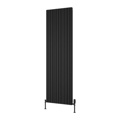 Reina Melvin Aluminium Vertical Flat Panel Radiator - 1800 x 540mm - Black