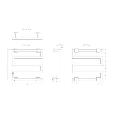 Reina Vispa Dry Electric Radiator with LCD Display Matt Black
