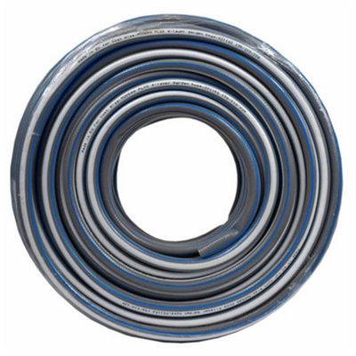 REINFORCED GARDEN HOSE PIPE 100M-GREY 4-LAYER 12MM HEAVY-DUTY FLEXIBLE ...