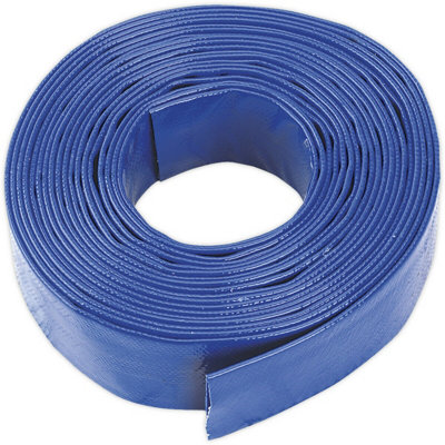 Reinforced PVC Layflat Hose - 38mm Dia - 10m Length - Water Discharge ...