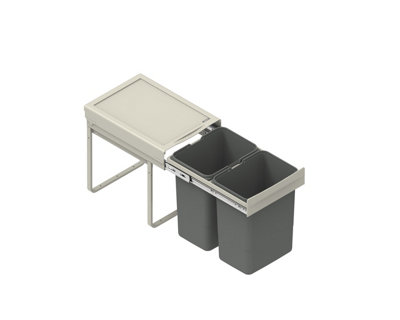 REJS recycle bin, pull out waste bin - W: 400mm (JC602), with front ...