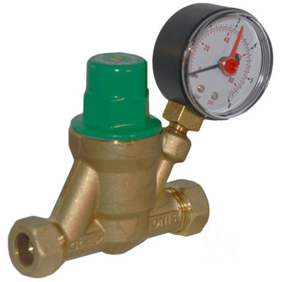 Reliance - Adjustable Pressure Reducing Valve 22mm With Gauge PRED800020