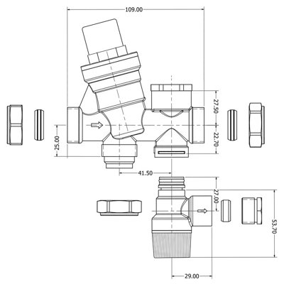 Reliance, Inlet Control Multibloc Valve 22mm 3/4.5 Bar CWIC200055
